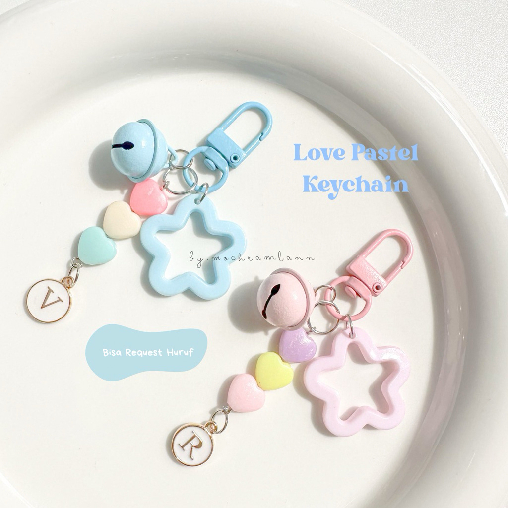 Jual Gantungan Keychain Love Pastel Bunyi Untuk Tas&Hp//BISA PILIH ...