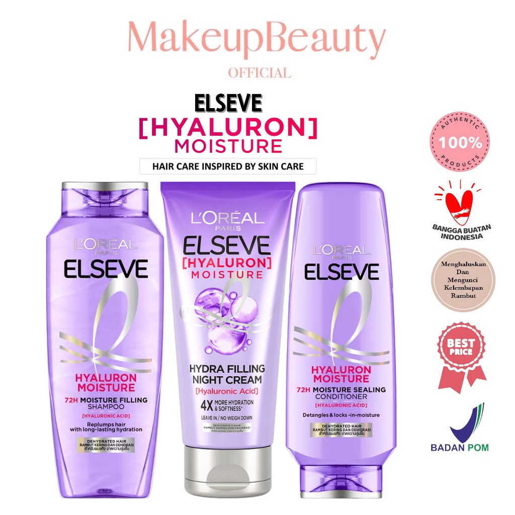 Jual LOREAL PARIS ELSEVE Hyaluron Moisture - Night Cream 150ml ...