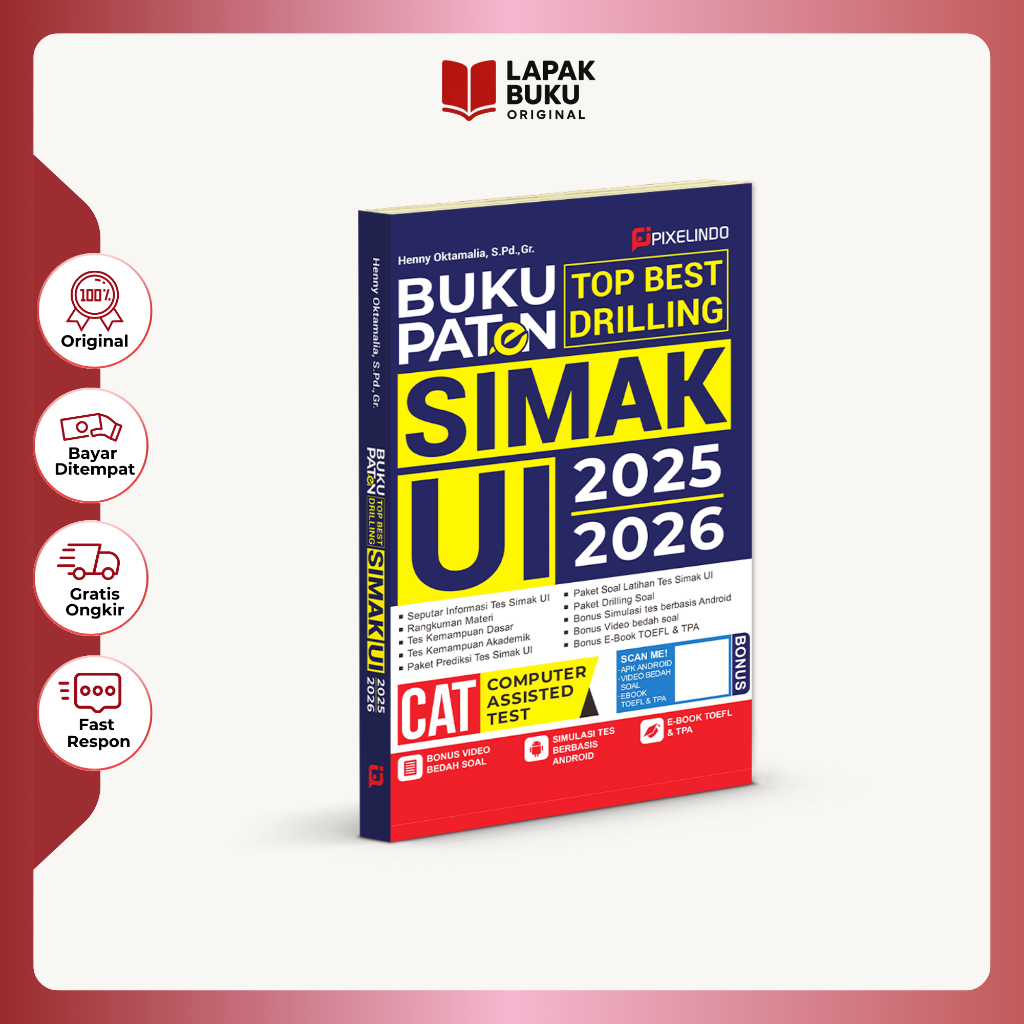 Jual Buku Paten Top Best Drilling SIMAK UI 2025/2026 (Seleksi Masuk Universitas Indonesia ...