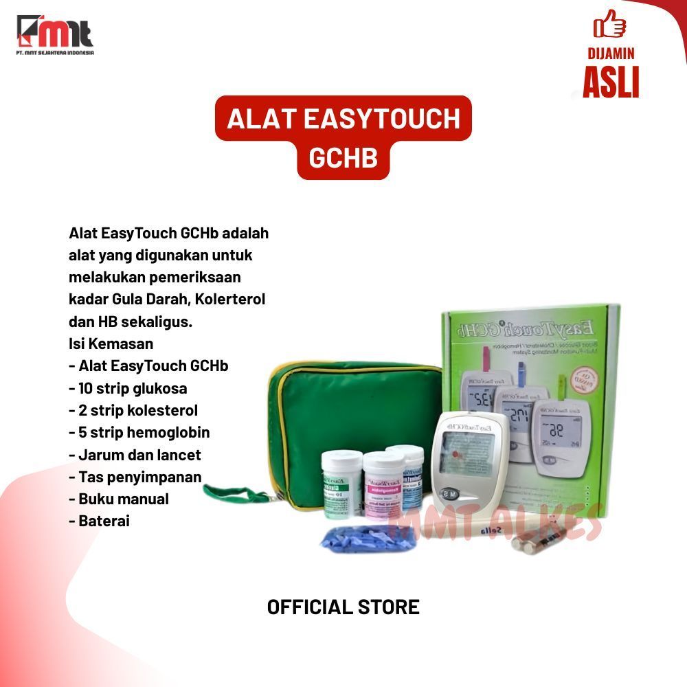 Jual Alat Easy Touch GCHB Cek Gula Darah Kolestrol Hemoglobin - Hb ...
