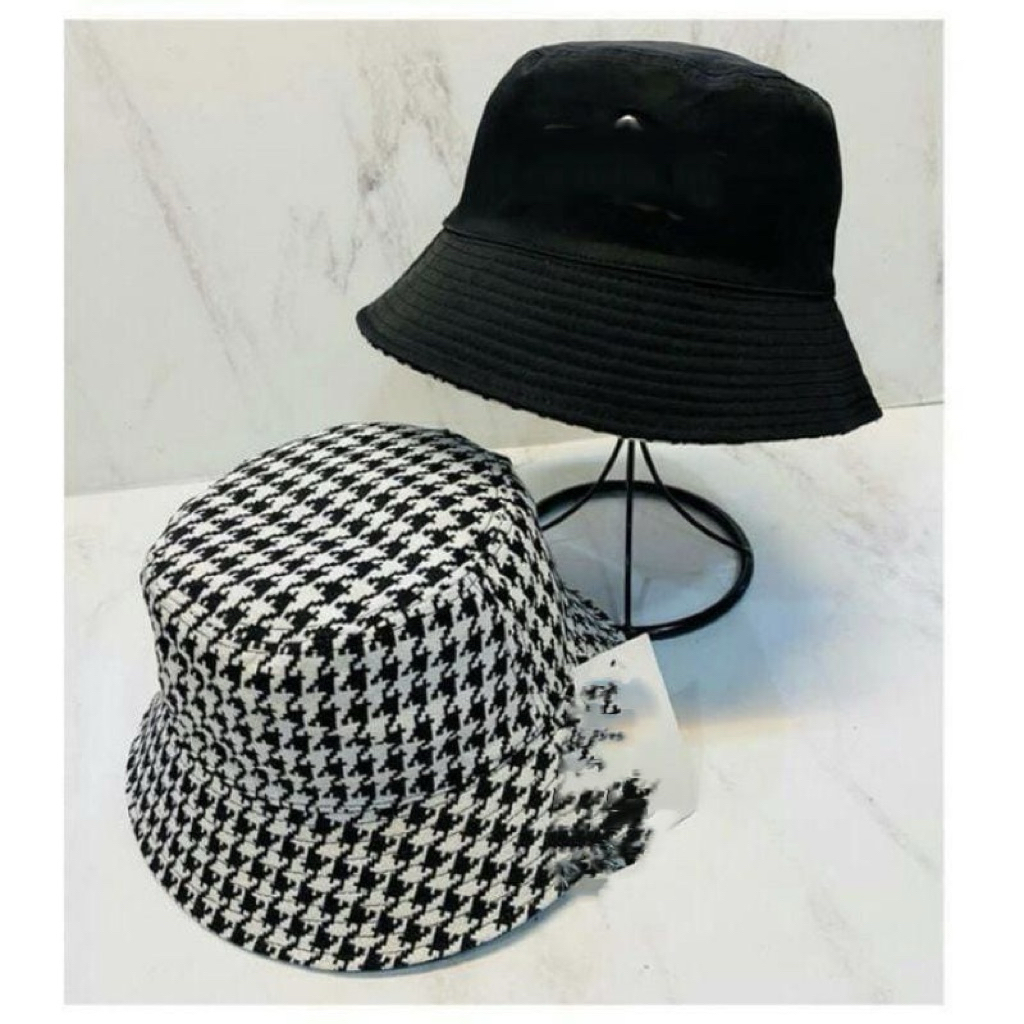 Jual topi bucket RD peniti 2 sisi bisa dipakai premium | Shopee Indonesia