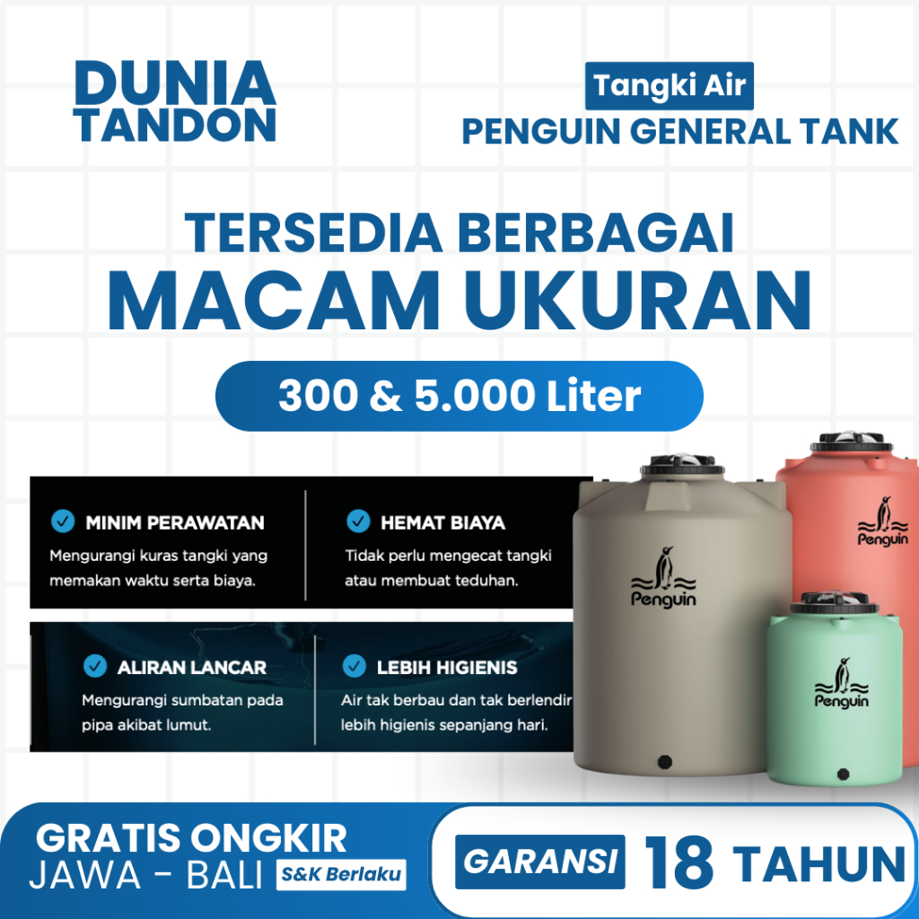 Jual Penguin TB-220 2200 Liter Toren Tandon Tangki Air General Tank ...