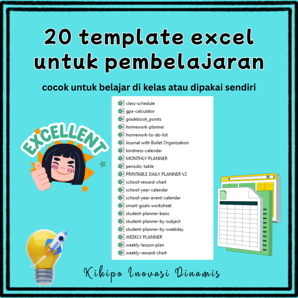 Jual 20 Template Excel Perencana Guru & Siswa: Lesson Plan, Student ...