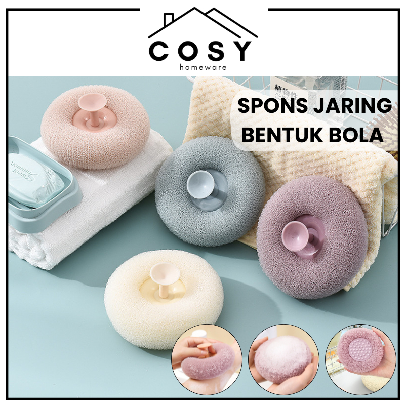 Jual COSY Spons Jaring Lembut Bentuk Bola Gosok Busa Mandi Bath Ball ...