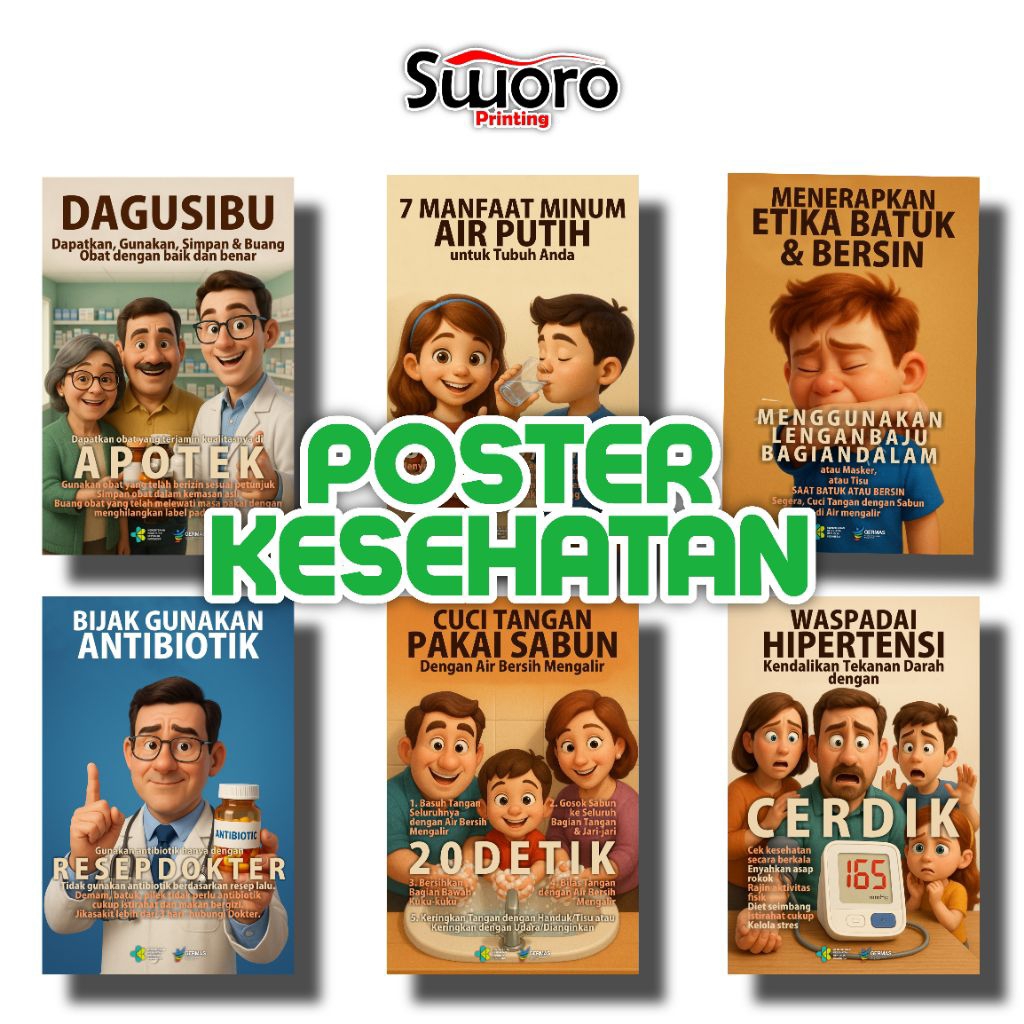 Jual POSTER KESEHATAN untuk Rumah Sakit, Puskesmas, Posyandu, Klinik ...