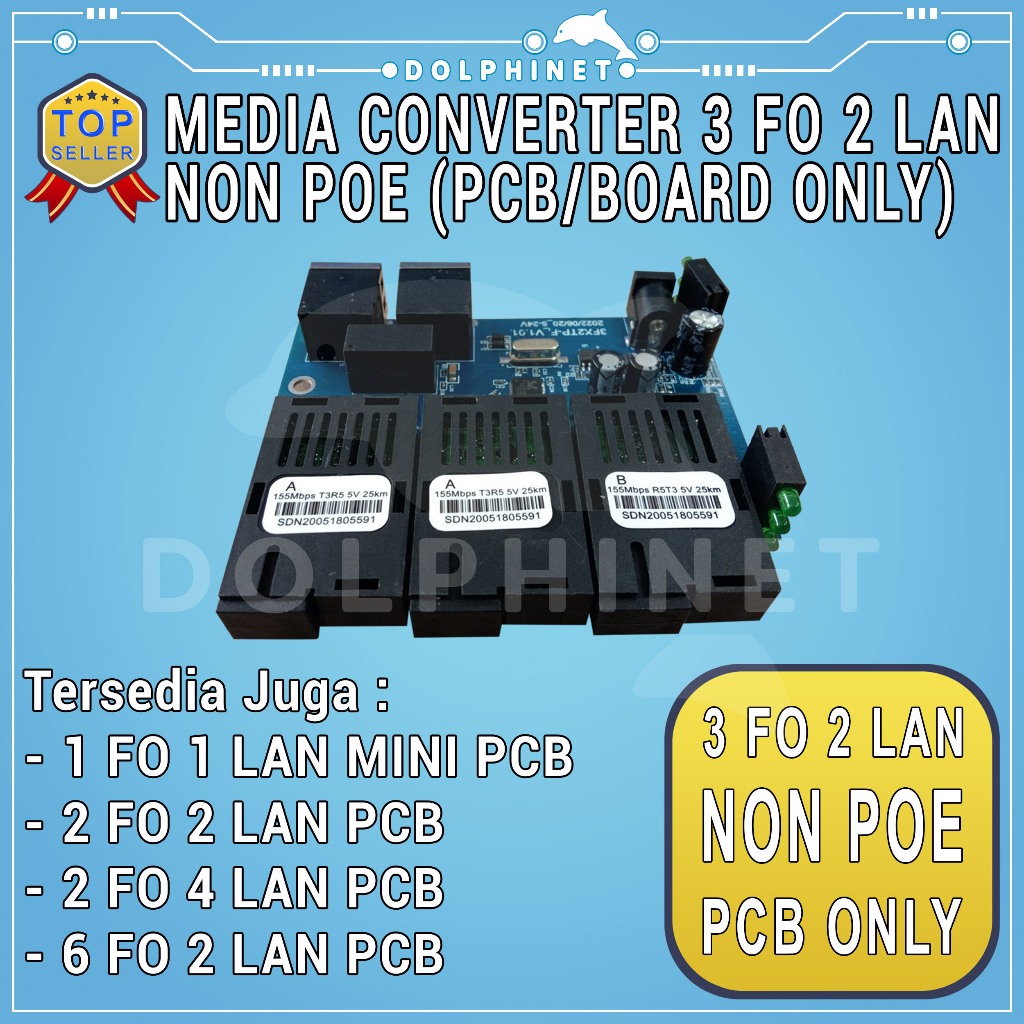 Jual 3F2E AAB ABB Port Fiber Optik PCB Board Single Mode 5V Power Input ...