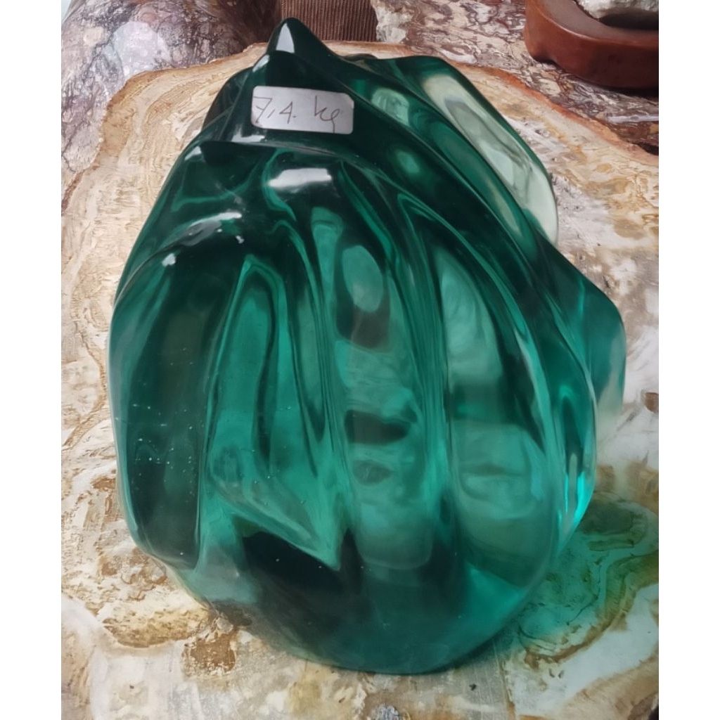 Jual Batu Obsidian Poles Model Hijau Tua 7,4 kg | Shopee Indonesia