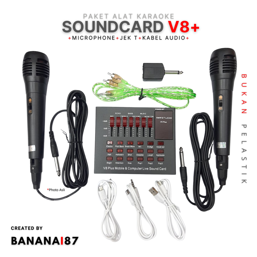 Jual Sound Card Soundcard V8 Plus Bluetooth Audio Live Streaming ...