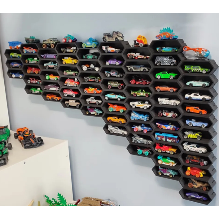 Jual Rak Lemari Pajangan Diecast Mobil Hotwheel Mainan Hexagon | Shopee ...