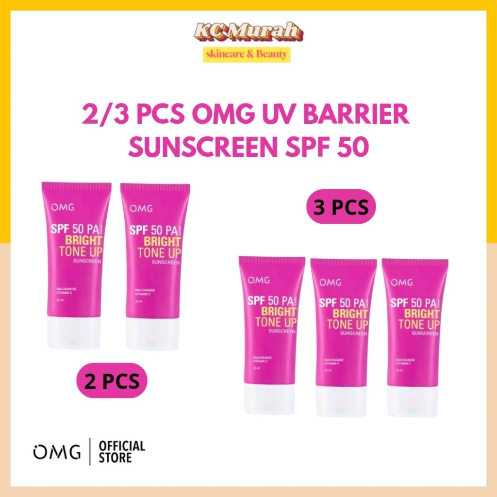 Jual OMG Bright Booster UV Barrier Sunscreen SPF 50 PA++++ 25 ml ...