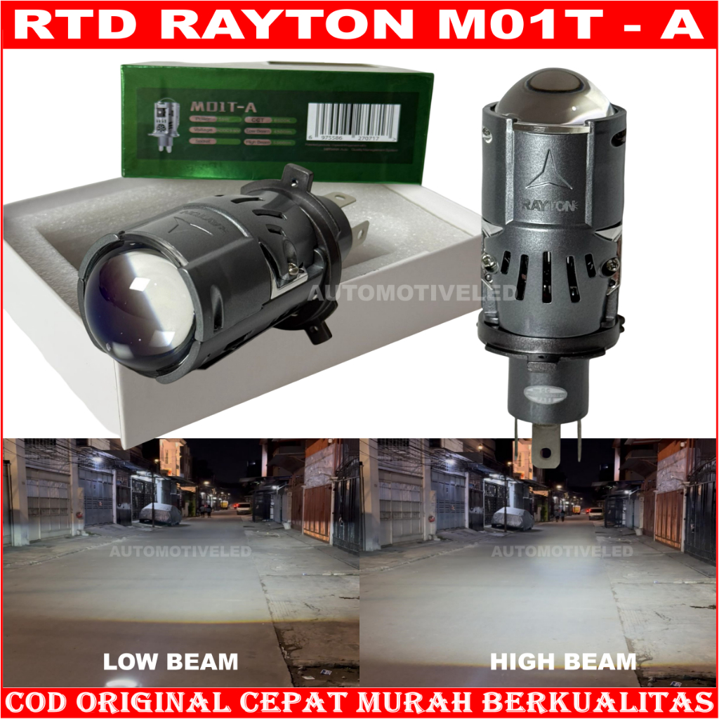 Jual RAYTON - ORIGINAL MINI LED PROJECTOR H4 M01T A RTD RAYTON BLUELENS MOBIL MOTOR HEADLIGHT ...
