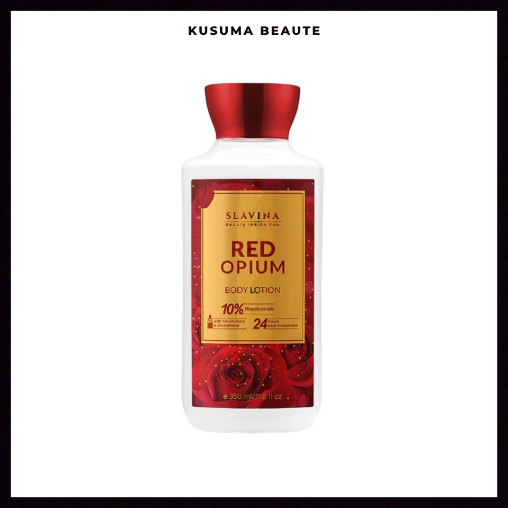 Jual SLAVINA - Body Lotion Red Opium | Body Mist | Shopee Indonesia