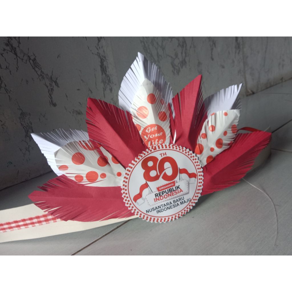 Jual Mahkota hiasan karnaval agustusan/ topi merah putih karnaval/bando ...