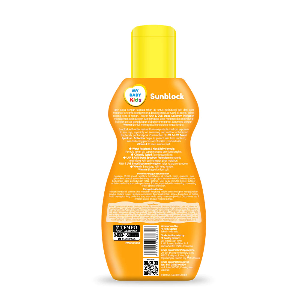 Jual MY BABY Kids Sunblock SPF 30 PA++ 85 ml Water Resistant - Dengan ...