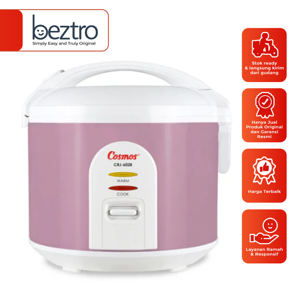 Jual Cosmos Rice Cooker CRJ-6028-V – Magic Com 1.2 Liter Harmond Violet ...