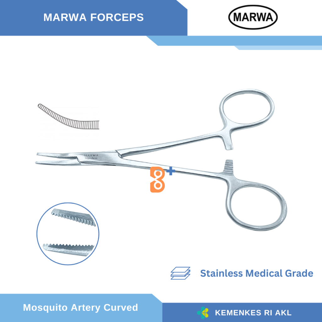 Jual Halsted - Mosquito Haemostatic Forcep CURVED / Klem Artery Arteri ...