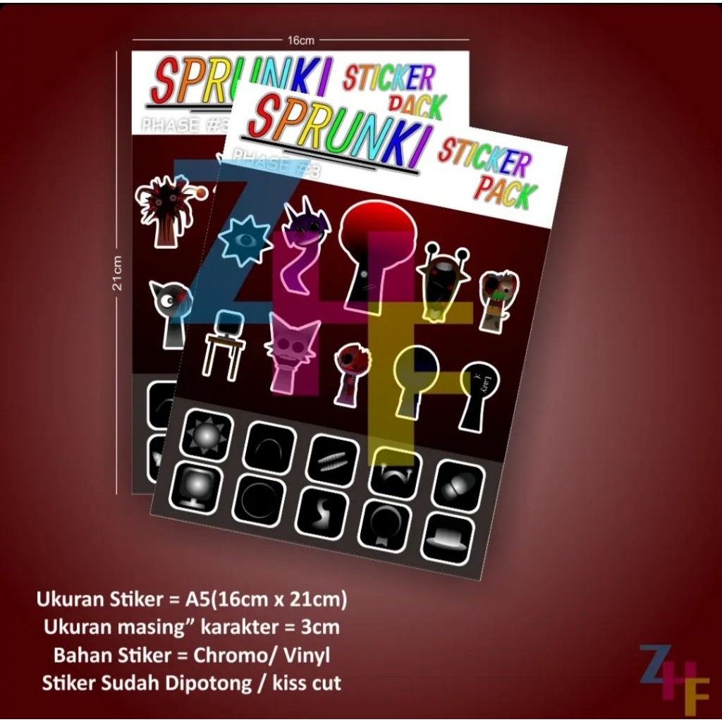 Jual Stiker Sprunki Phase #3 (Horror) - Sprunki Full CKarakter Fase #3 ...