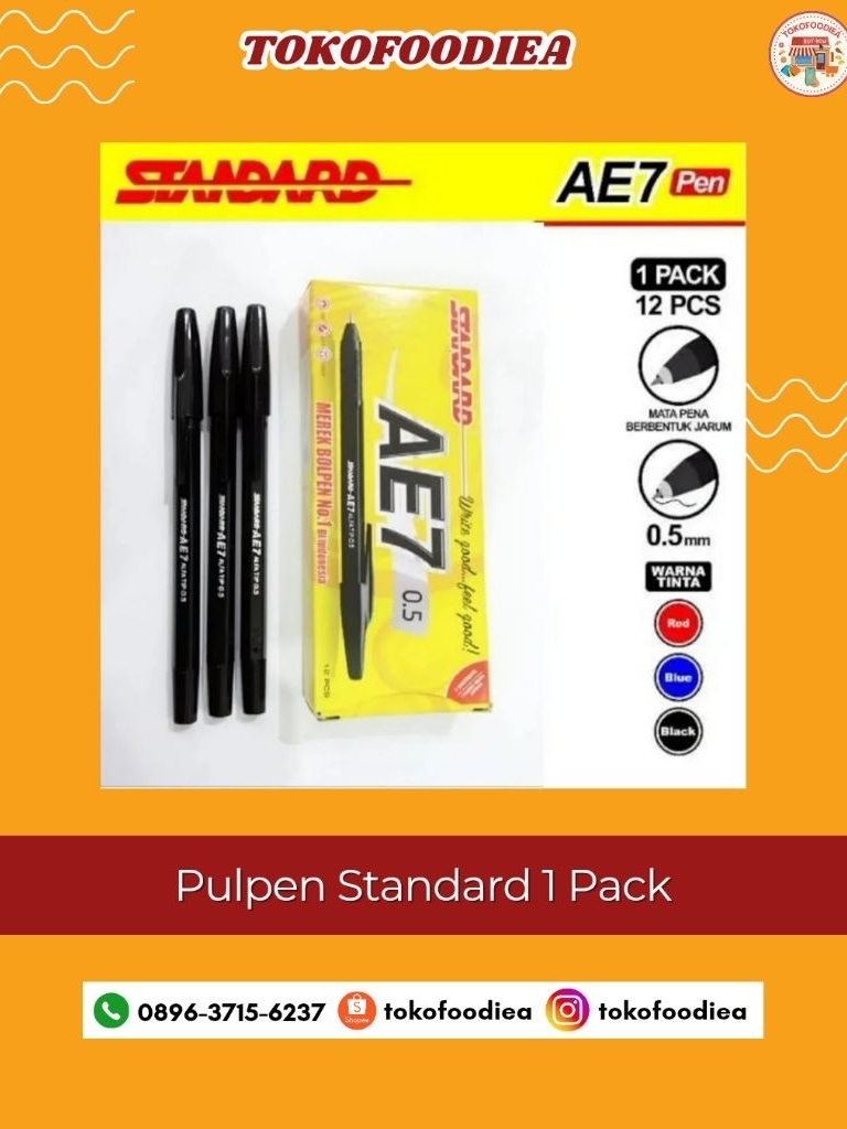 Jual Pulpen Standard AE 7 0.5mm 1 Lusin Pen Standard Pulpen Enak Buat ...
