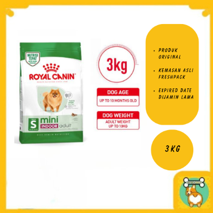 Jual ROYAL CANIN MINI INDOOR ADULT DOG ANJING 3KG | Shopee Indonesia