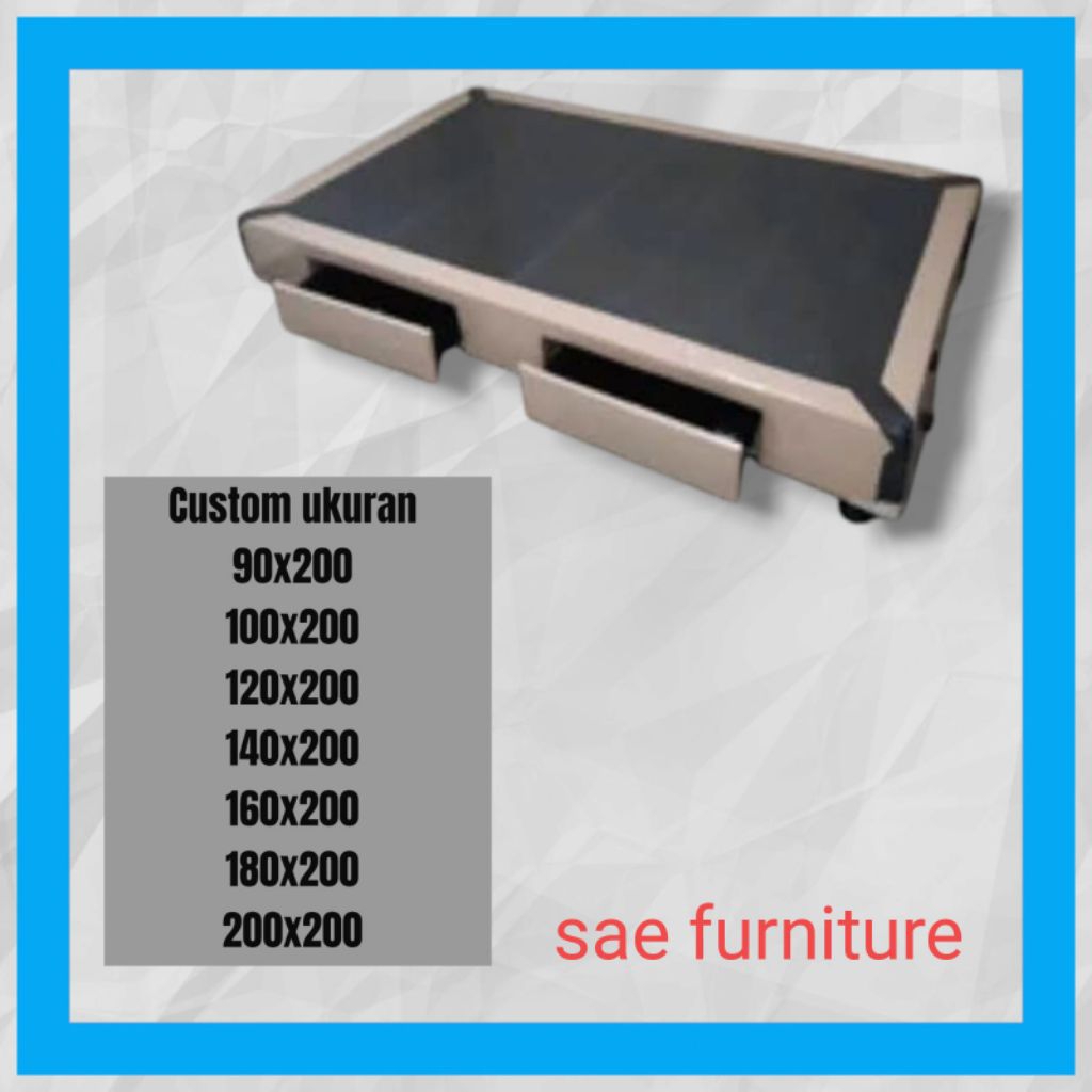 Jual Box Divan laci tanpa sandaran 120x200 tinggi divan 25cm kaki 9cm ...