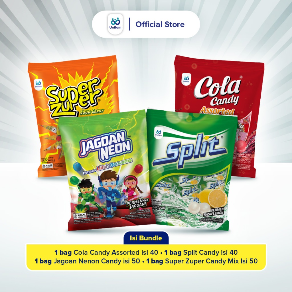 Jual Paket Seger Mix Candy - Permen Asam Super Zuper (50), Jagoan Neon ...