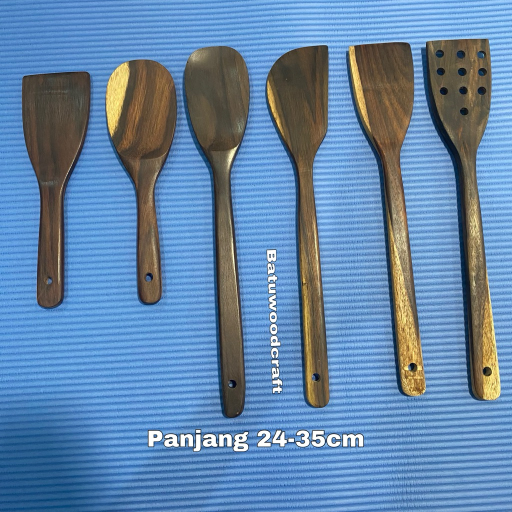 Jual Centong Sutil Solet Irus Kayu Sonokeling Wooden Spatula Kode 1a2 ...