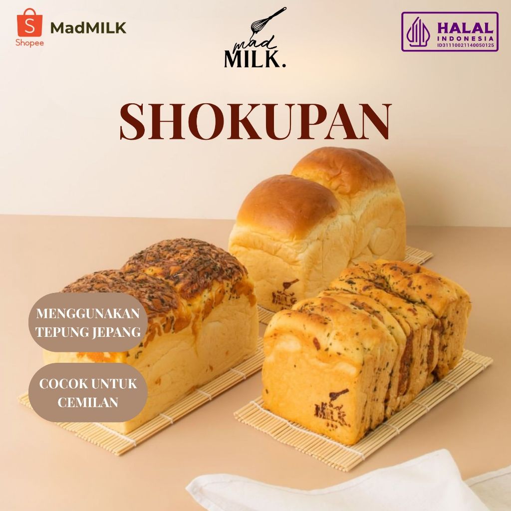 Jual MadMILK Shokupan Series (Roti Tawar Premium) | Super Lembut ...