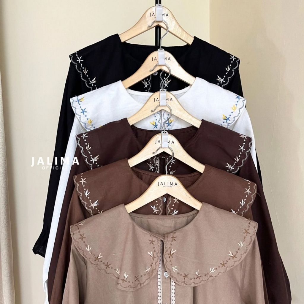 Jual JALIMA Clea Blouse Bordir Linen Premium | Shopee Indonesia