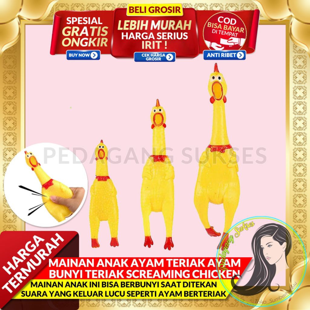Jual Mainan Anak Ayam Teriak Ayam Bunyi Teriak Screaming Chicken Ayam ...