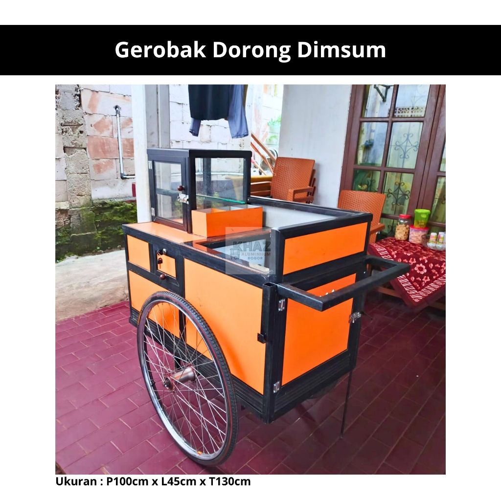 Jual Gerobak Dimsum Aluminium P100cmxL45cmxT130cm | Shopee Indonesia