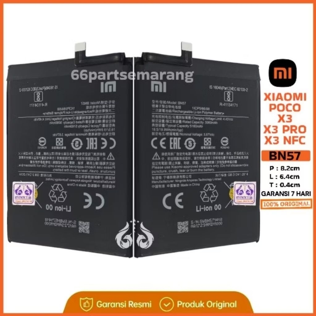 Jual Baterai Batre Battery Poco X3 / X3 NFC / X3 Pro BN57 New | Shopee ...