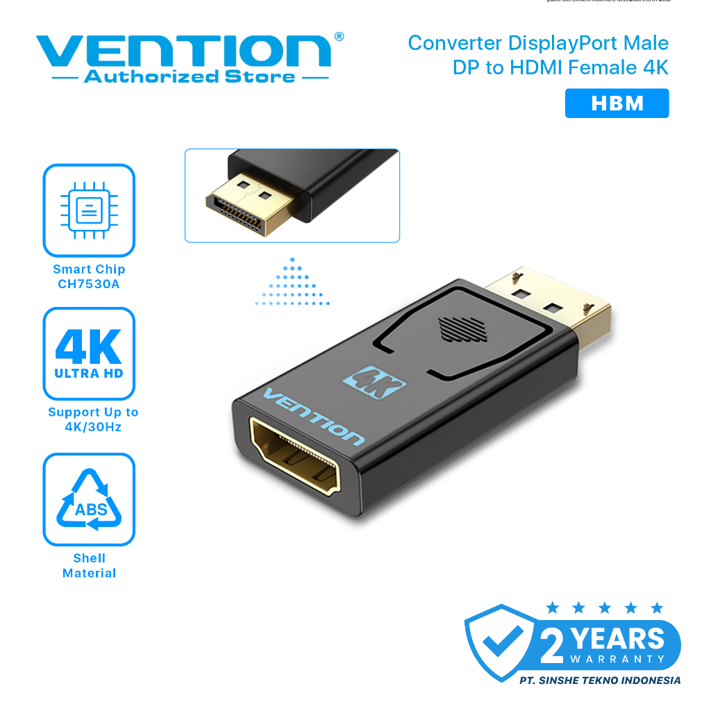 Jual Vention Converter DisplayPort DP to HDMI Windows HBK HBM | Shopee ...