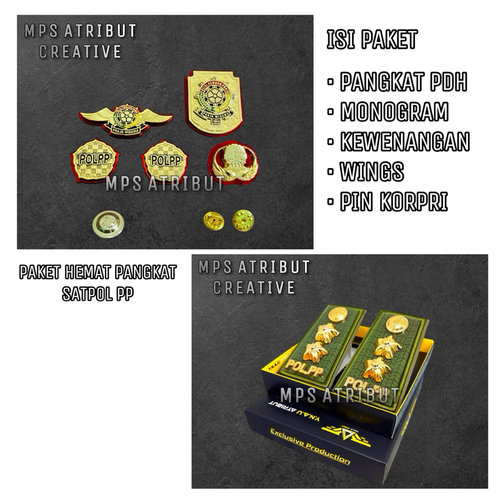 Jual PAKET HEMAT PANGKAT SATPOL PP GOLONGAN 4A ALAS MIKA MOTIF ...