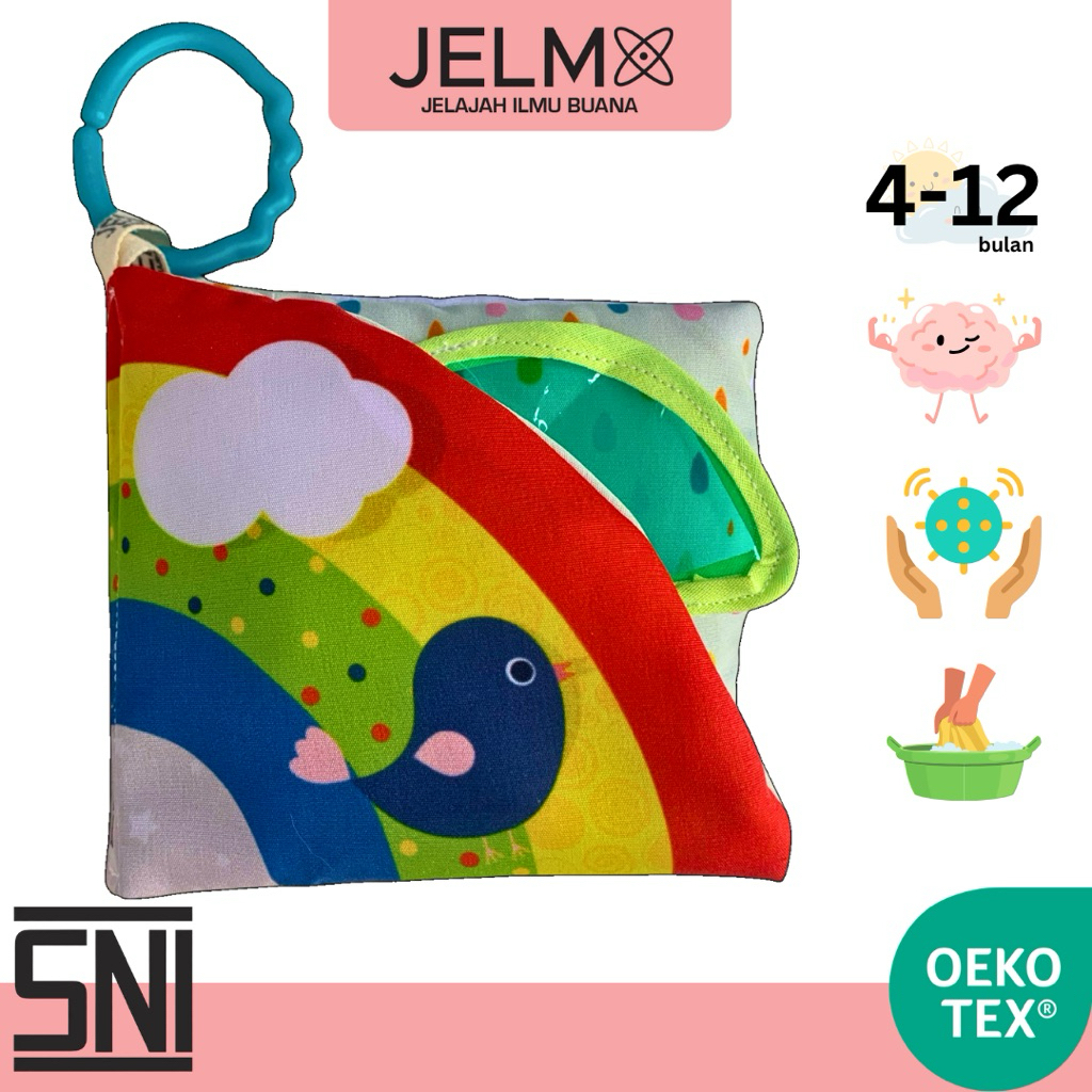 Jual JELMA Mainan Sensorik Motorik Bayi Buku Bantal 3D Cuaca | Soft ...