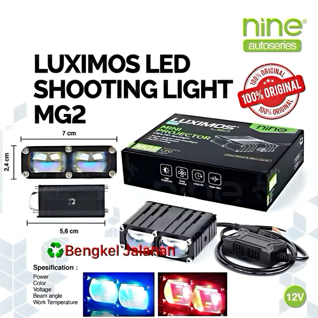 Jual LUXIMOS Lampu Tembak 2 mata Slim 60W 2mata Projie Biled Laser ...