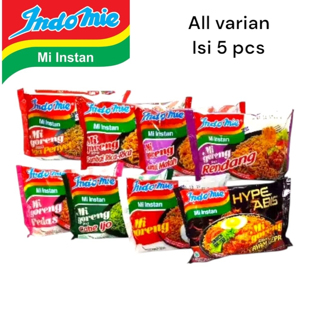 Jual Indomie 5 Pcs All Varian - Rasa Acak Campur / Paket Hemat Indomie ...