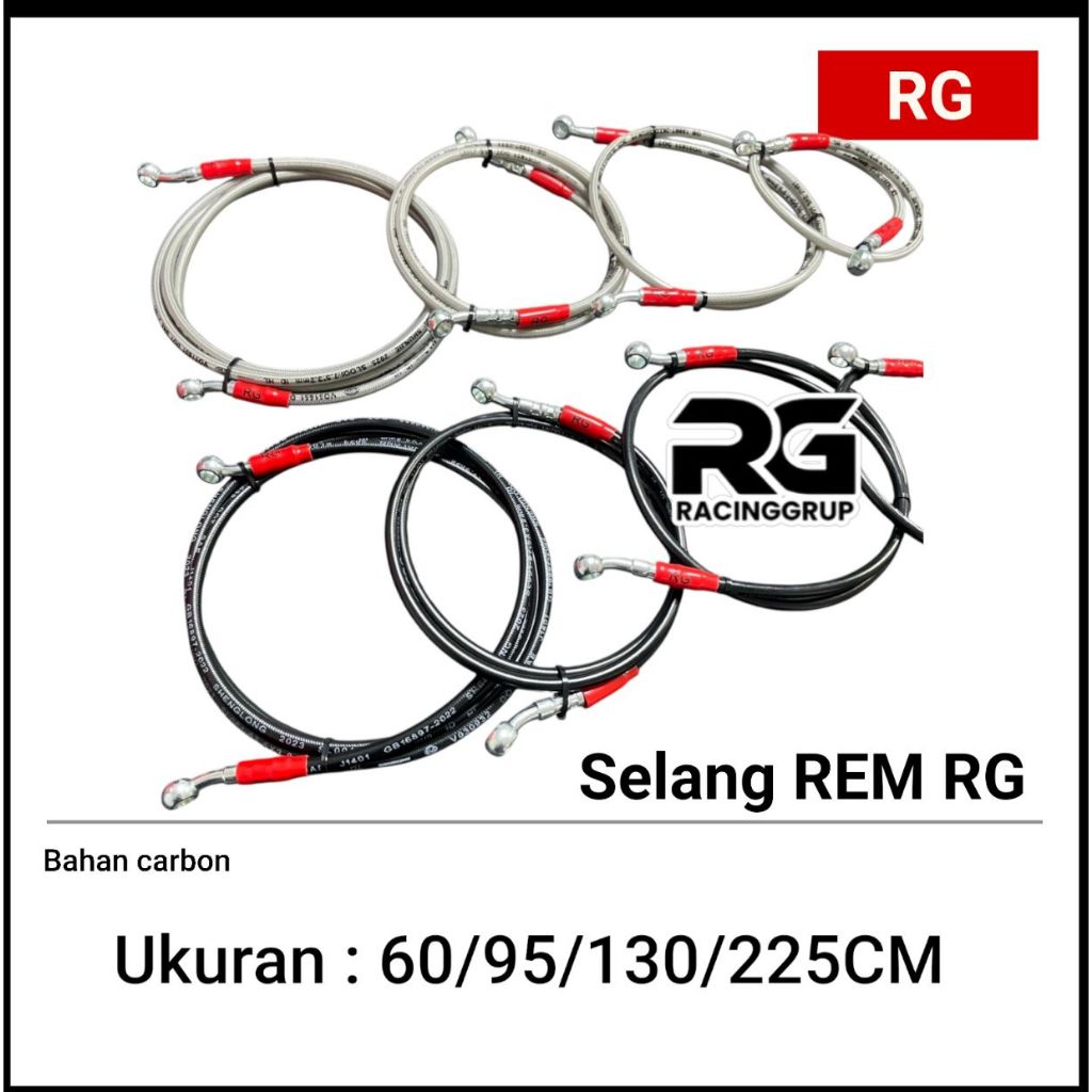 Jual Selang Rem Depan 90cm & Rem Belakang 60cm 215cm 130cm Model Serat ...