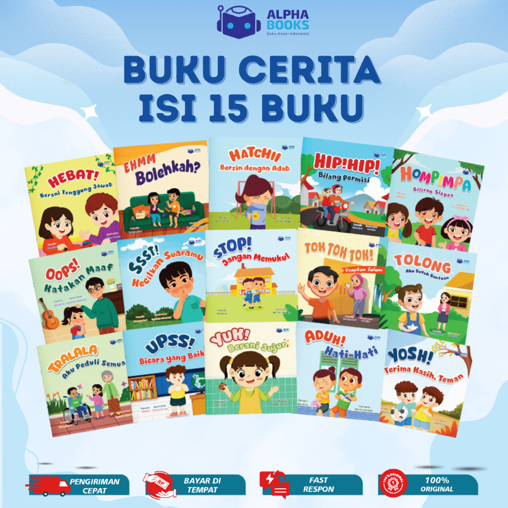 Jual [BUNDLING 15 BUKU] 15 Buku Cerita Anak Berakhlak Baik Untuk ...