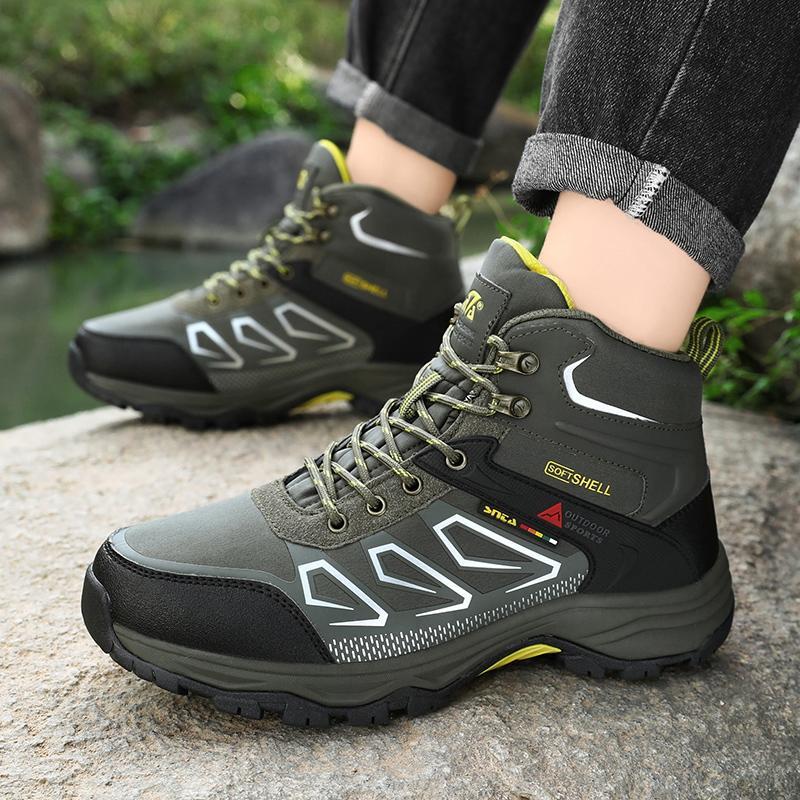 Jual SNTA Hiking Shoes for Men and Women 507 Green Yellow - SNTA ...