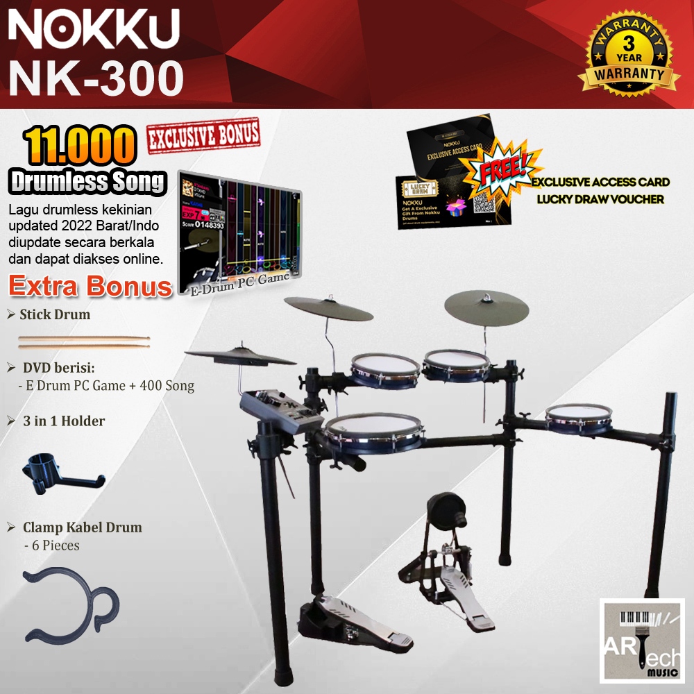 Jual Drum Elektrik NOKKU NK300 / NK 300 / XD300 / XD 300 Electric Drum ...