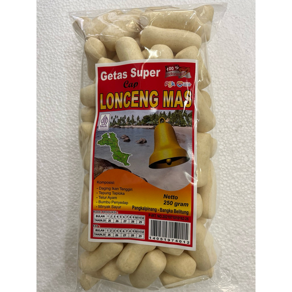 Jual Getas cap Lonceng 250gr Kerupuk Khas Bangka dari toko LCK | Shopee ...