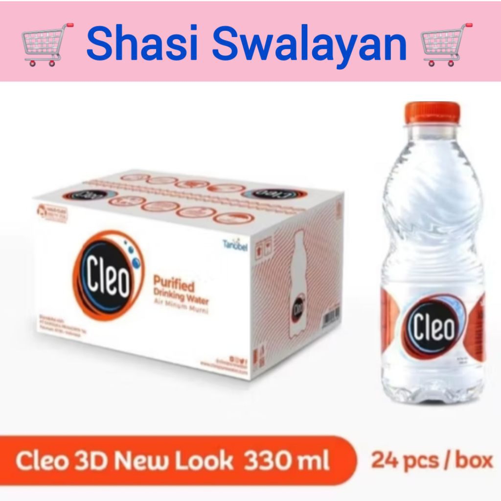 Jual CLEO Kecil 1 Dus 330 MI 24Pcs - Air Mineral Botol | Shopee Indonesia