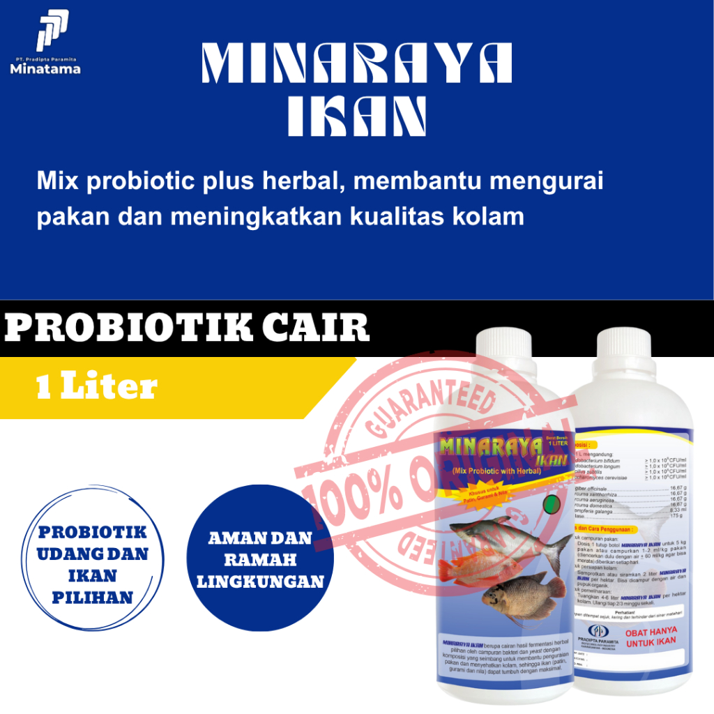 Jual Fermentasi Herbal Ikan MINARAYA IKAN 1L - probiotic / Probiotik ...