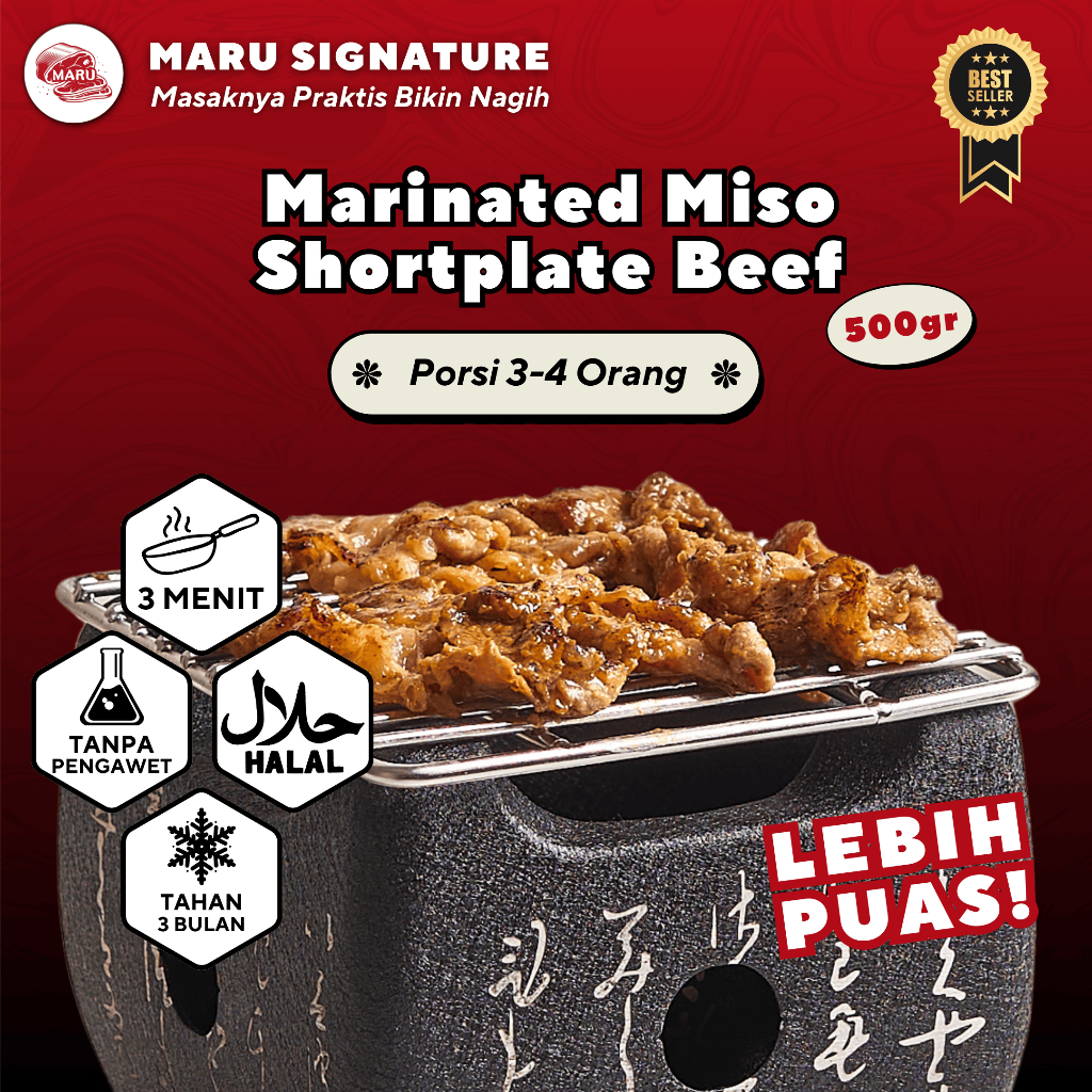 Jual MARU SIGNATURE Daging Sapi Shortplate Slice Marinasi Bumbu Miso ...
