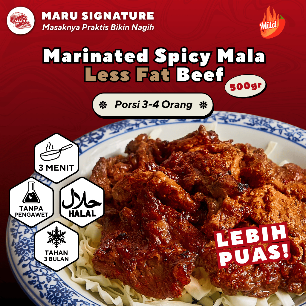 Jual MARU SIGNATURE Daging Sapi Slice Tanpa Lemak Marinasi Bumbu Spicy ...