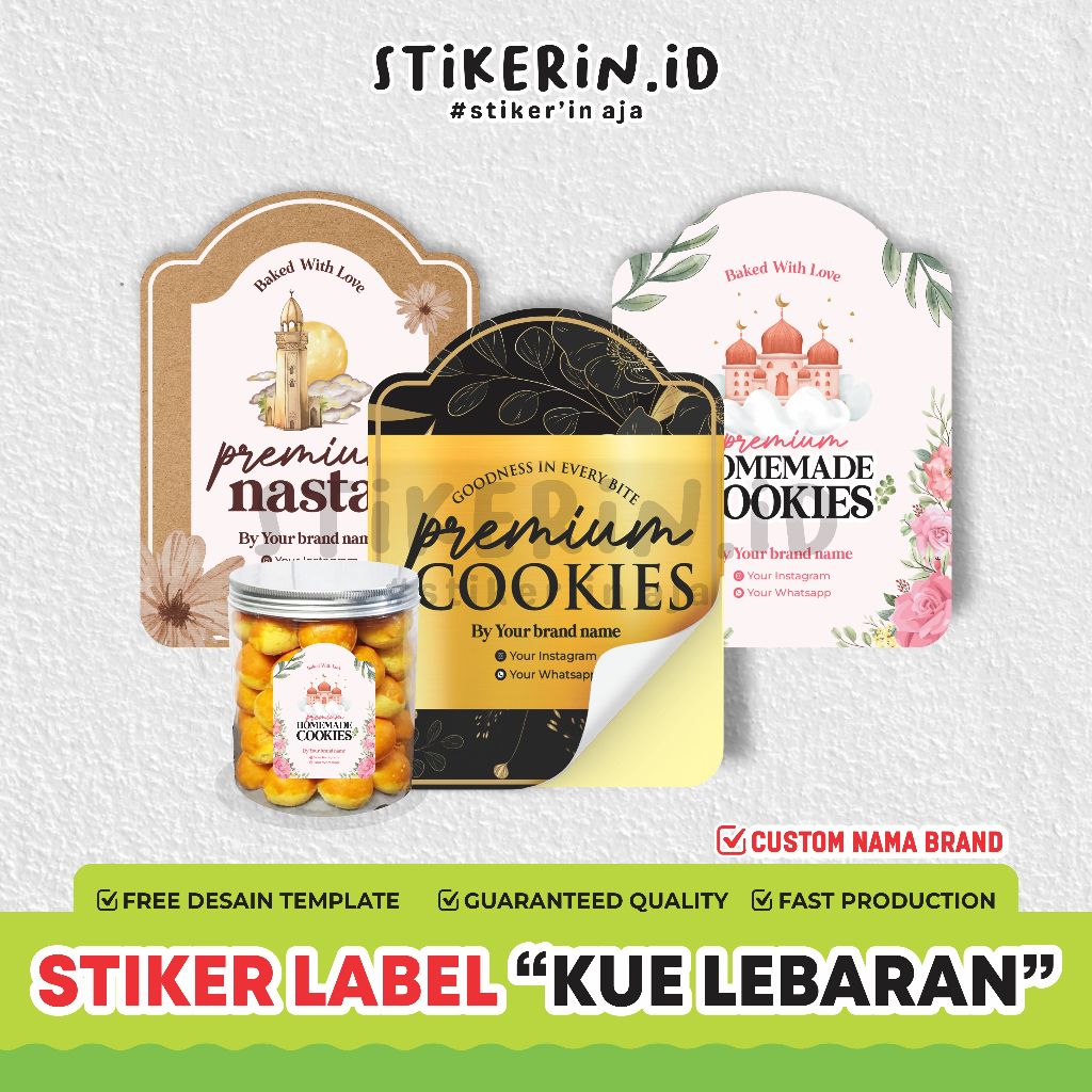 Jual (A3+) Stiker toples tabung tema lebaran / stiker toples elegan ...