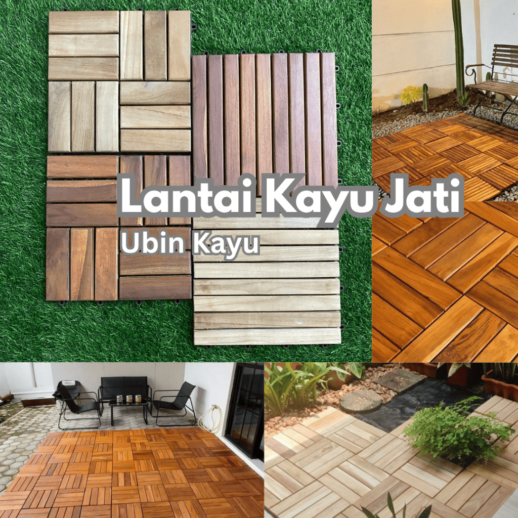 Jual Lantai kayu Decking Abu - putih/ Decking Tile/ Ubin Kayu Jati ...