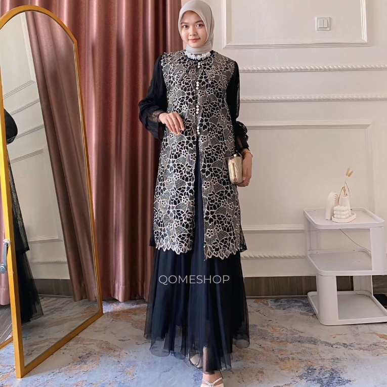 Jual QOME - Tunik Jehan / Tunik Bruklat / Tunik Kondangan | Shopee ...