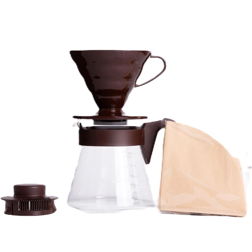 Jual Hario V60 Pour Over Starter Set with Dripper, Glass Server Scoop ...