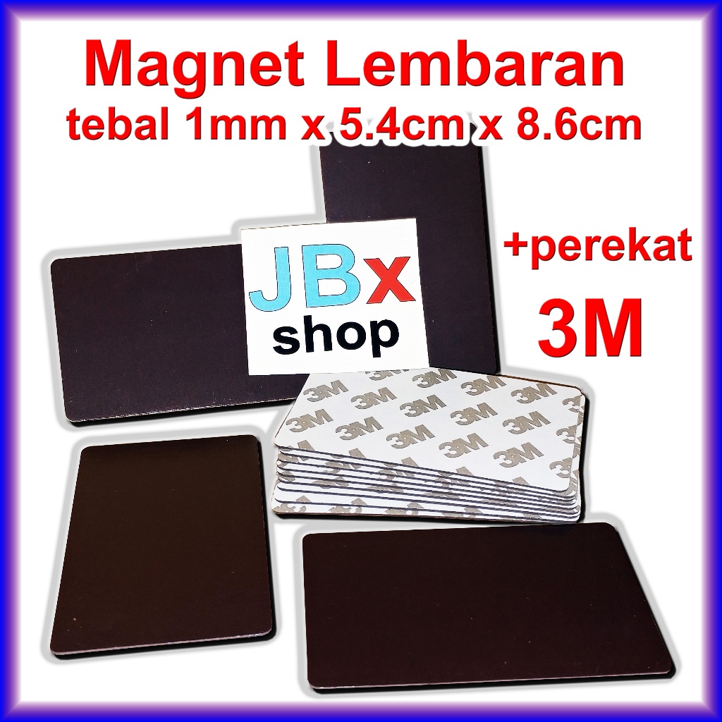 Jual Magnet sheet 3M tebal 1 mm x 5.4 x 8.6 cm | Shopee Indonesia